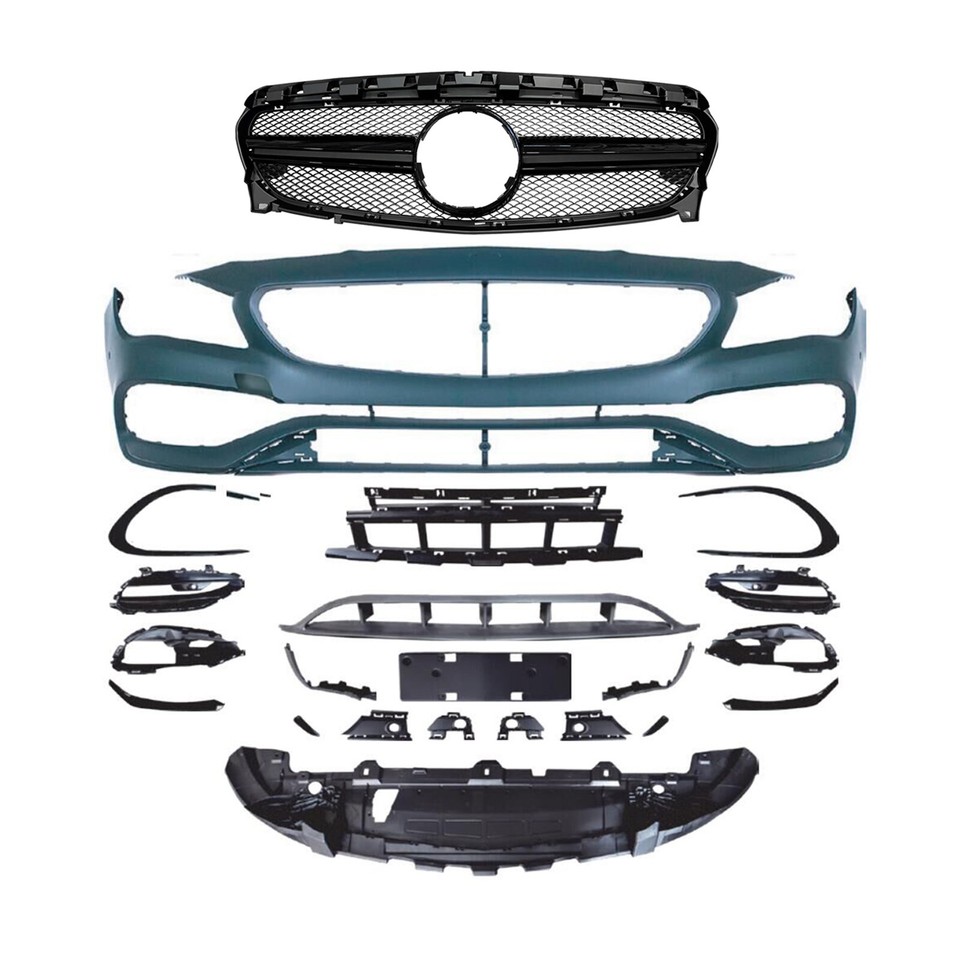 For 2013-2019 Mercedes Benz New Front Bumper Body Kit W117 CLA Upgrade ...
