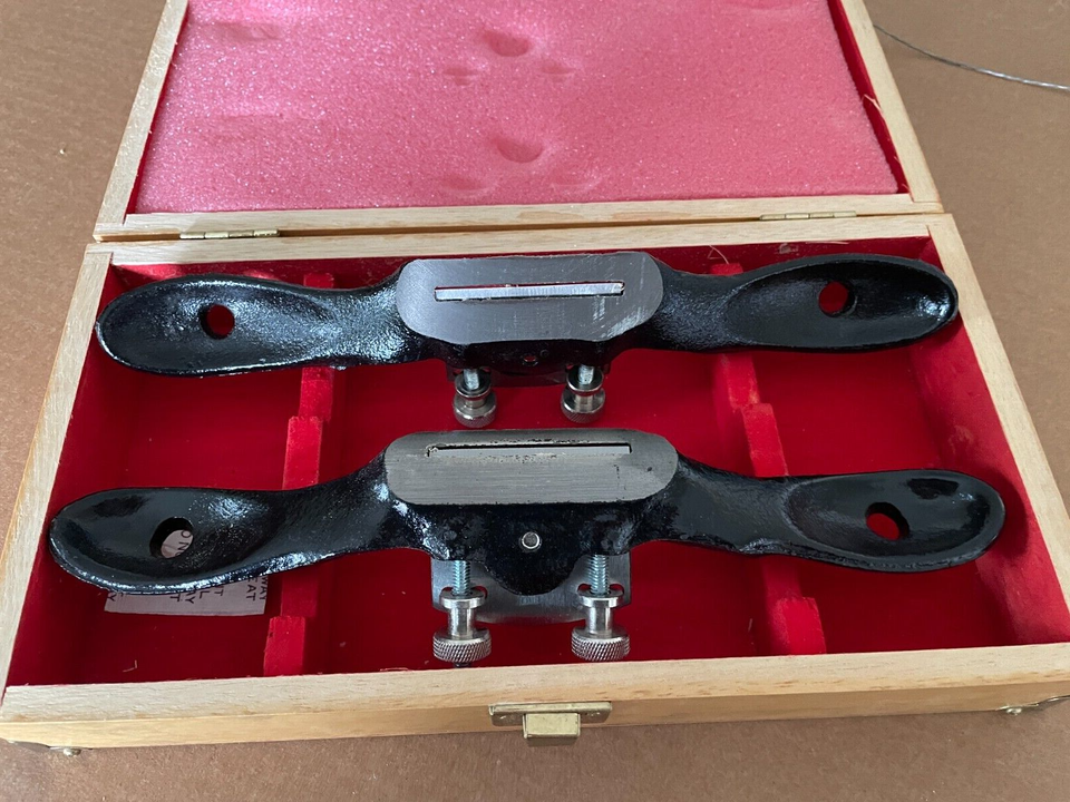 Vintage AMT 2 Piece Hand planer Draw knife Tool Set In Wood Box | eBay