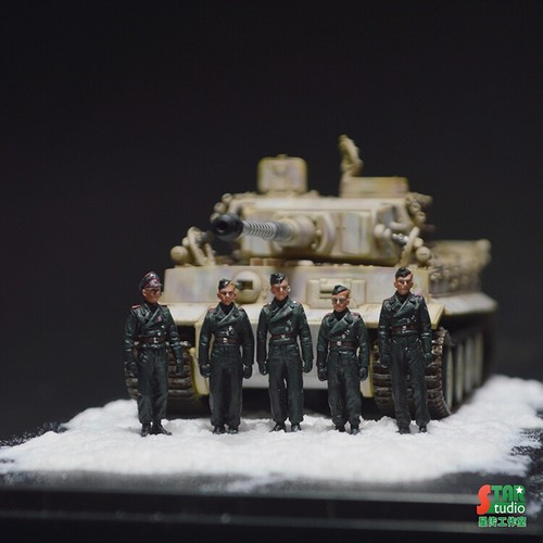 1/72 5Pcs/Set Alloy German Weitmann Tiger Tank S04 Vehicle Crew Soldier ...