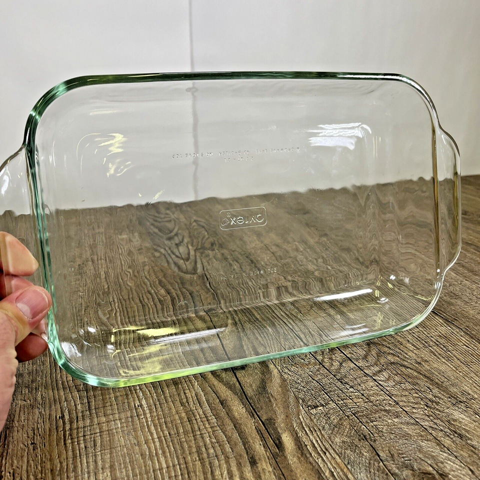 Vintage Pyrex Clear Glass Casserole Baking Dish 232- 2.2 Qt. 7x11 in ...