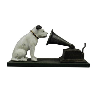 Nipper Dog with Gramophone Ornament Cast Iron Model - His Masters Voice ...