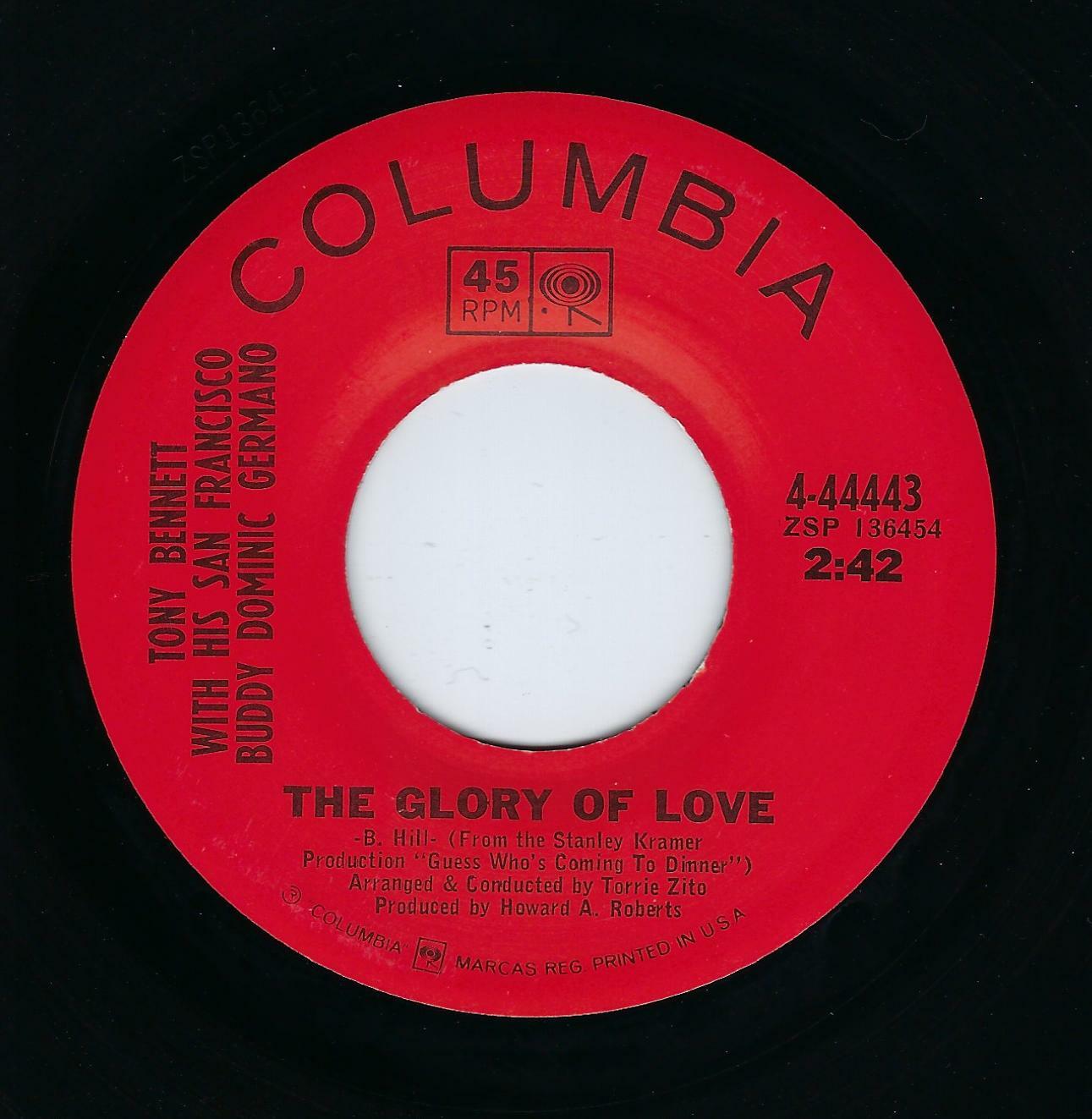 Tony Bennett W/Dominic Germano 45 A Fool Of Fools / The Glory Of Love ...