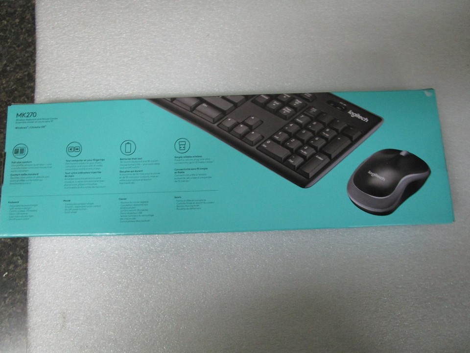 Logitch MK270 Keyboard & Mouse Combo 920-004536 - New/Sealed Retail Box ...