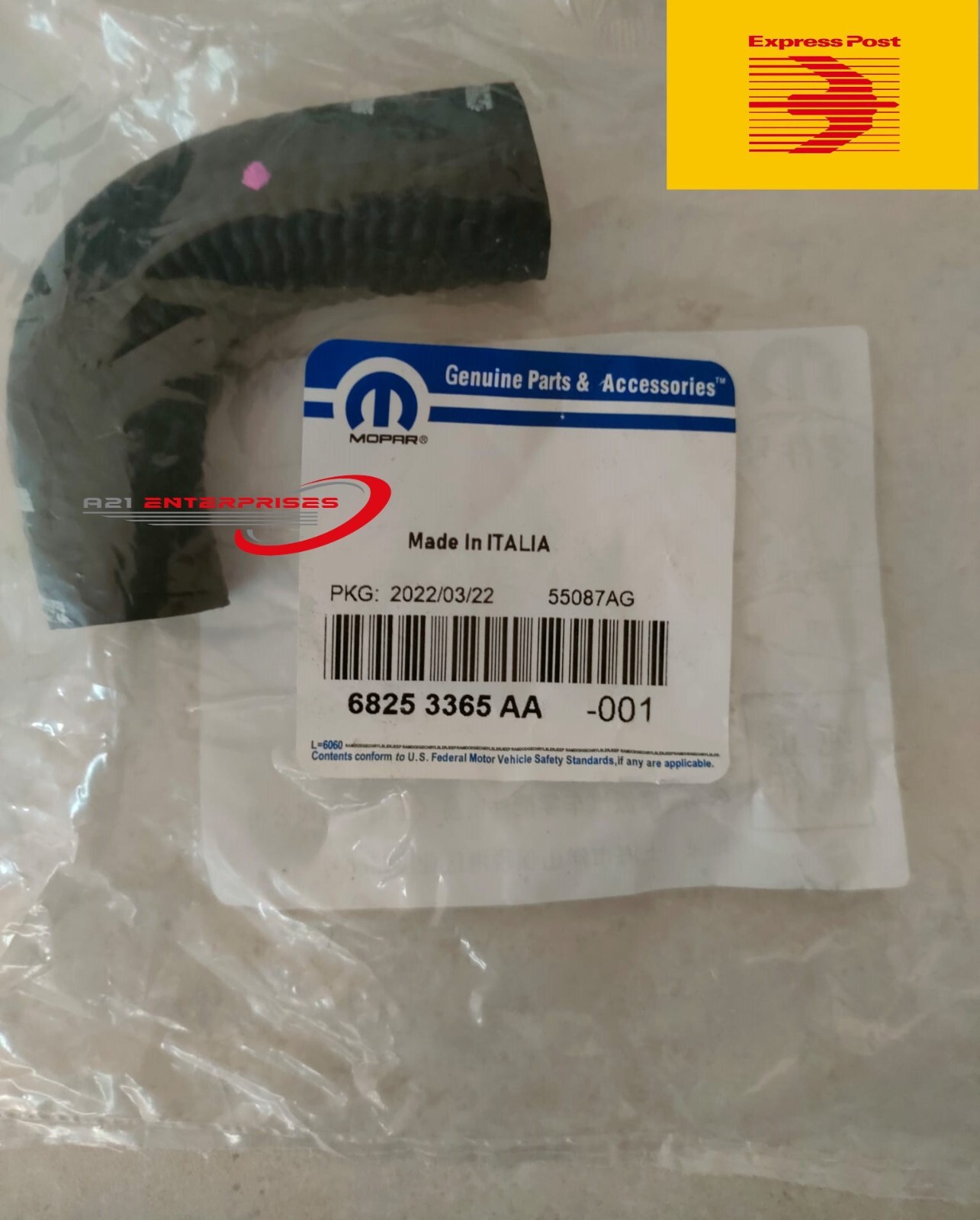 Genuine Mopar Engine Coolant Hose 68253365AA Jeep Grand Cherokee 3.L ...