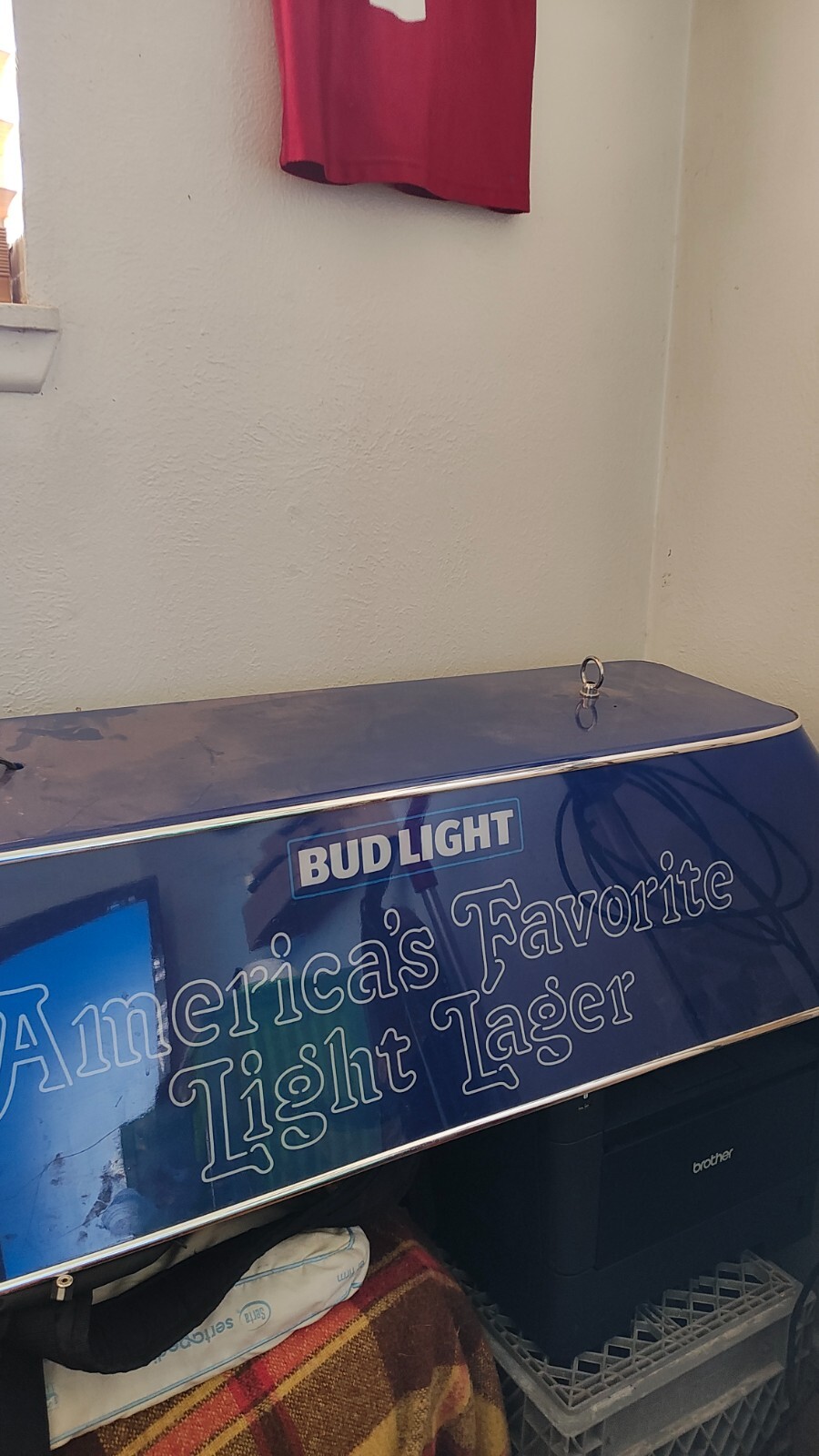 Vintage Working Budweiser Bud Light Beer Pool Billiards Table Light 48 ...