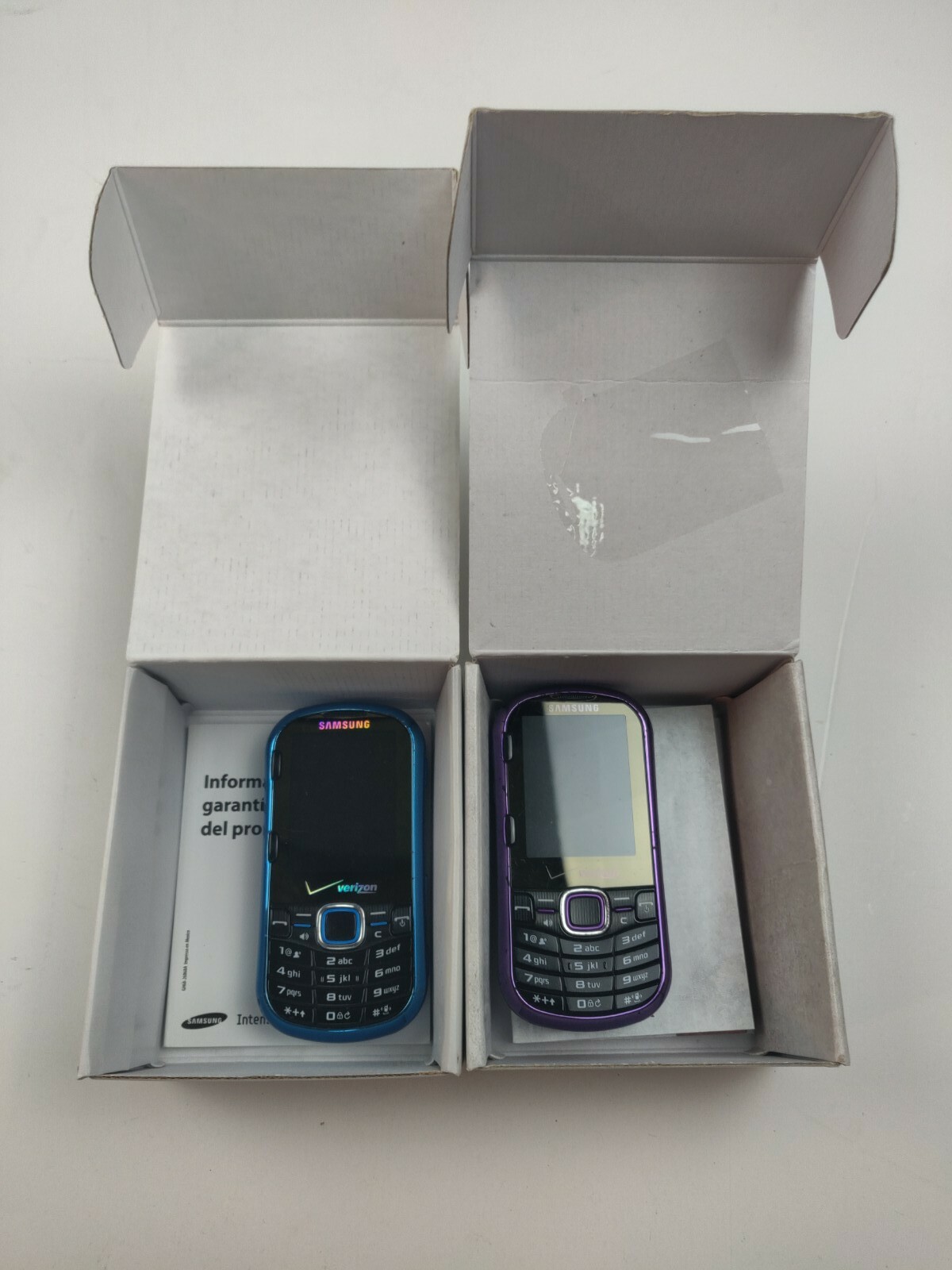 Lot of 2 Samsung Intensity II SCH-U460 Blue & Purple (Verizon) Cellular ...