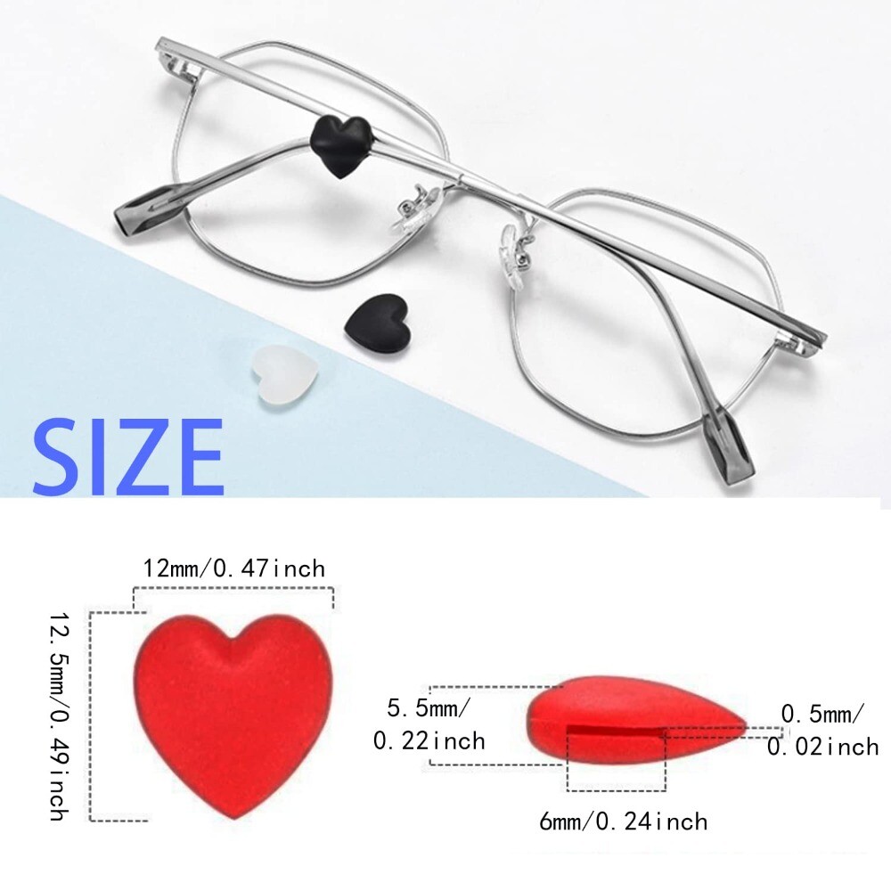 10 Pairs Black Eyeglasses Ear Grip Eyeglasses Stopper Sports Daily Wear ...