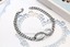 Infinity Symbol Charm Braided Chain Stainless Steel Bangle Bracelet ...