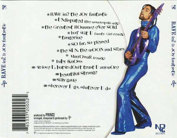 Prince - Rave In2 The Joy Fantastic (2001) NPG Records vg+/M CD | eBay