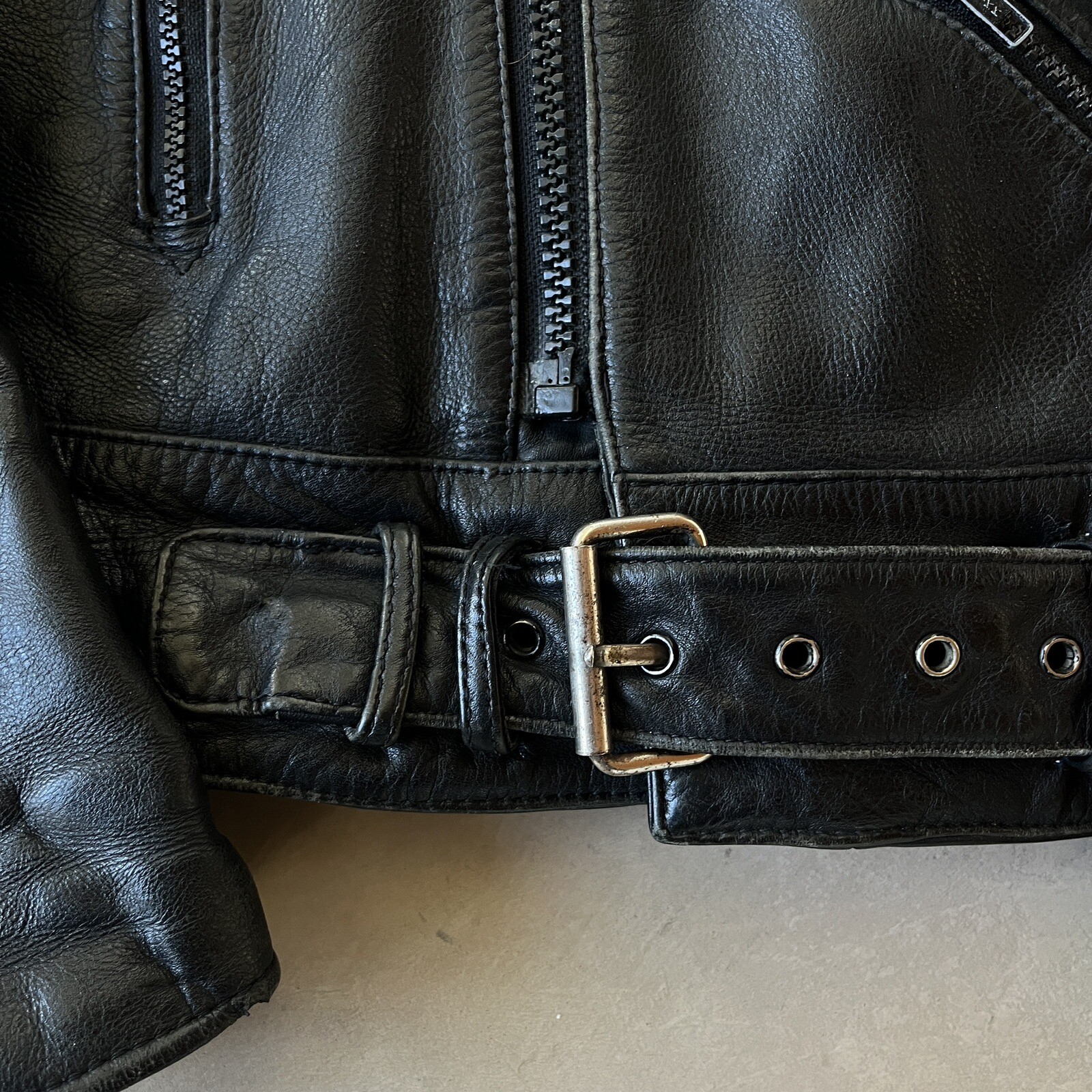 Vintage Open Road Leather Motorcycle Jacket | eBay