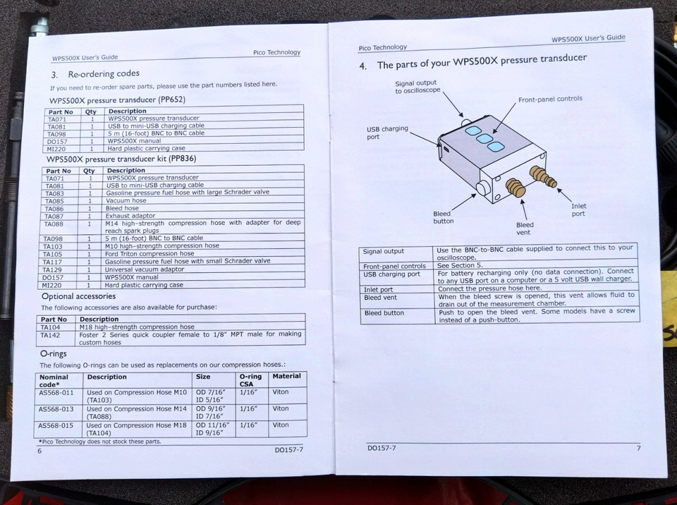 Picoscope Pressure Sensor Kit WPS500X | eBay UK
