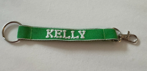 Kelly Keychain Key Ring Bag Charm Fob Embroidered Green | eBay