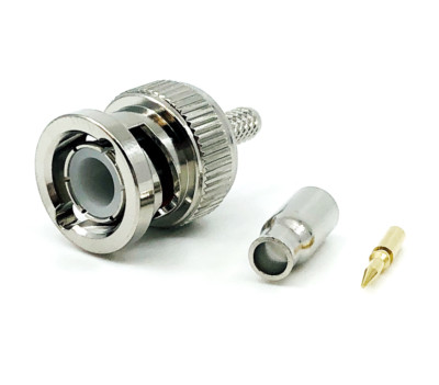 2pcs RF Connector BNC Male PlugCrimp Delrin Insulation Gold Pin LMR100 ...