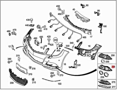 Genuine MERCEDES BBDC S204 W204 Cover bumper area 2048801024 | eBay