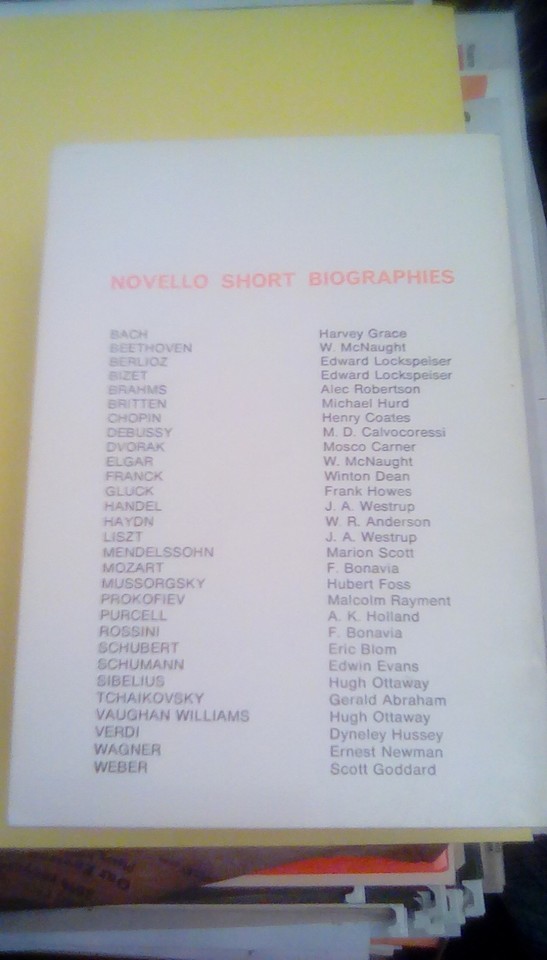 Novello Short Biographies - Bizet by Edward Lockspeiser Paperback music ...