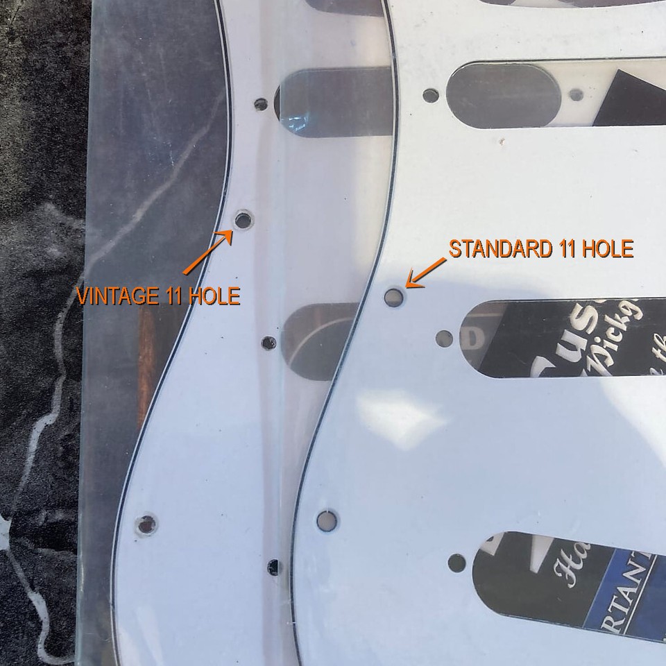 GaryG's Aged White 3 Ply Standard 11 Hole Stratocaster Pickguard Made ...