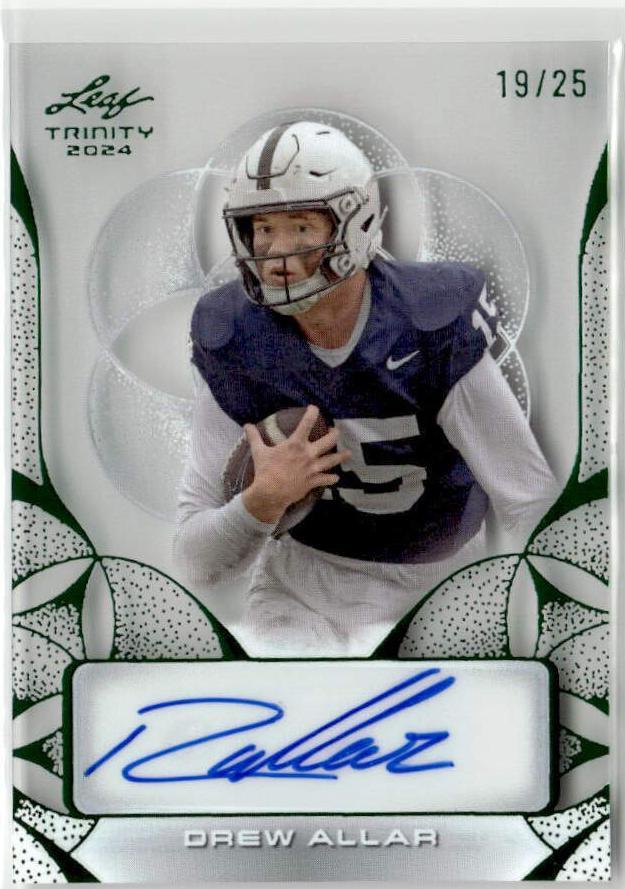 2024 Leaf Trinity - Clear Autographs Drew Allar #CA-DA1 Green /25 (AU ...