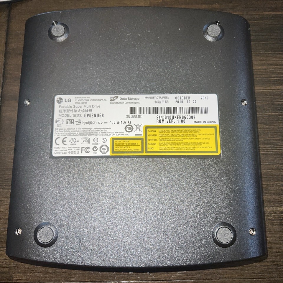 3J LG Portable Super Multi Drive GP08NU6B External Portable With Cable ...