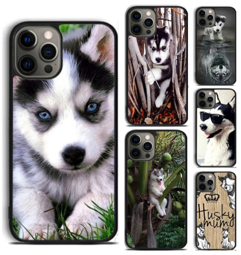 Husky Puppy Dog Chien Coque Cover Case For iPhone 14 Pro Max 13 12 11 ...