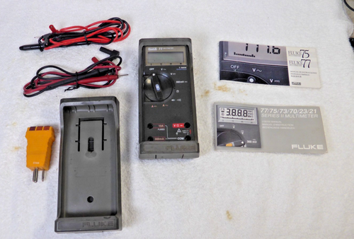 Fluke 77 DMM Digital Multimeter Volt Ohm Meter with Rubber Case and Leads | eBay