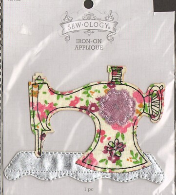 Sew-ology - Iron On Applique Patch1451152 Flowered Sewing Machine | eBay