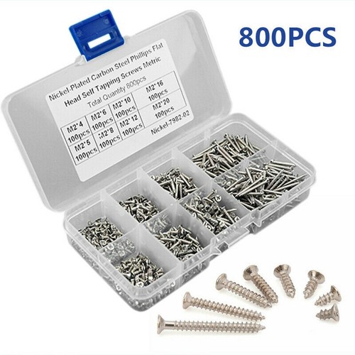Self Tapping Screw Set for Wood with 8 Different Lengths and Lock Nuts ...