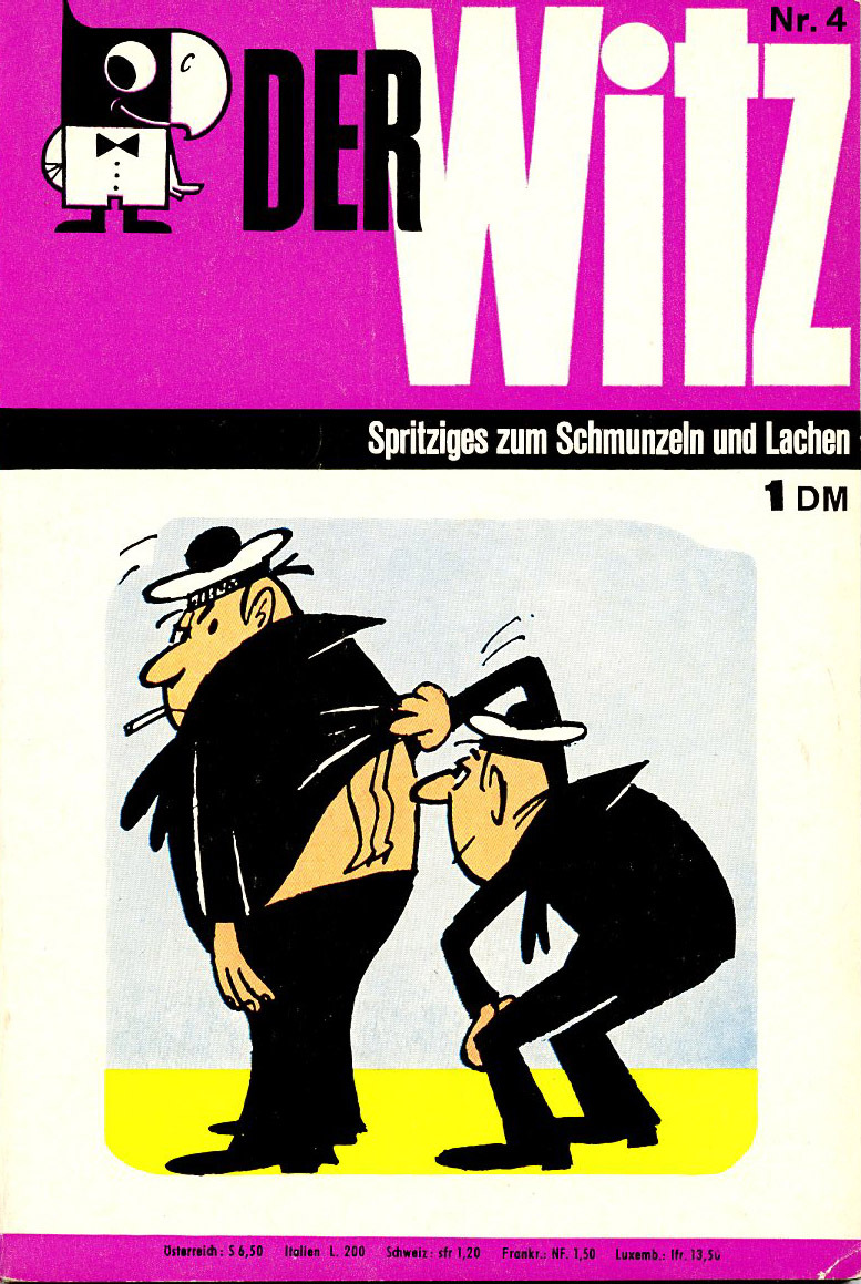 Rarität - Magazin "DER WITZ", Nr. 4 ca 1970, sexy Witze, Humor ...