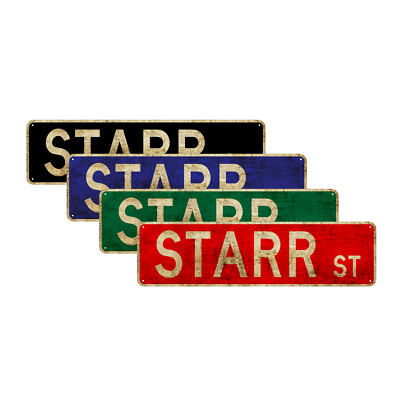Starr Street Sign| John Bishop House Man Cave Vintage Décor Aluminum ...