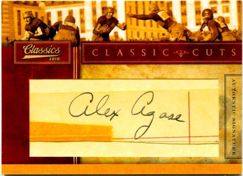 2010 Panini Classics - Classic Cuts Cut Signatures #2 Alex Agase /14 ...