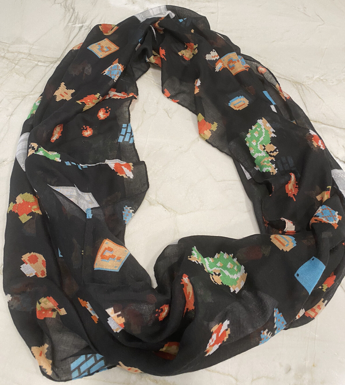 Super Mario Brothers Semi Sheer infinity scarf - Gem
