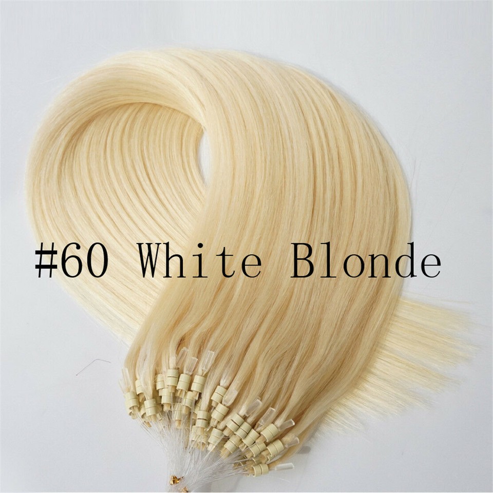 Micro Beads Hair Extensions Micro Ring Loop Tip Remy Human Hair Full ...
