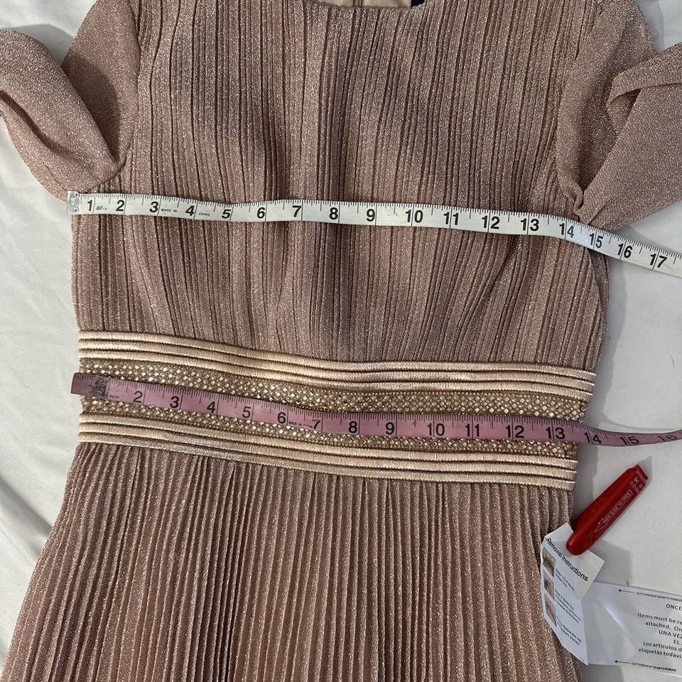 NWD Mac Duggal [ 2 ] 30750 Shimmering 3/4 Sleeve A-line Midi Dress ...