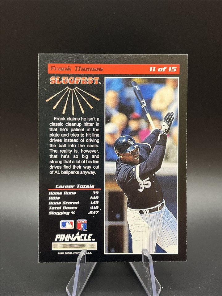 1992 Pinnacle #11 Frank Thomas Slugfest | eBay