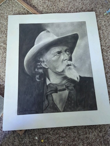 Buffalo Bill Signed Art Peice With Animal Painting (Read Description ...