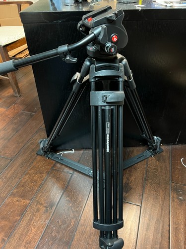 Manfrotto 525MVB Black Pro Tripod with 503HDV Head & Carrying Case | eBay