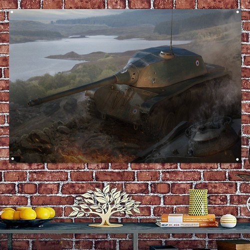 World War II Tanks Poster Wall Art Hanging Flag Armor Weapon Canvas Art ...
