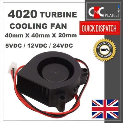 4020 TURBINE BLOWER 4cm COOLING FAN 40 X40 X 20mm 5V 12V 24V DC 3D ...