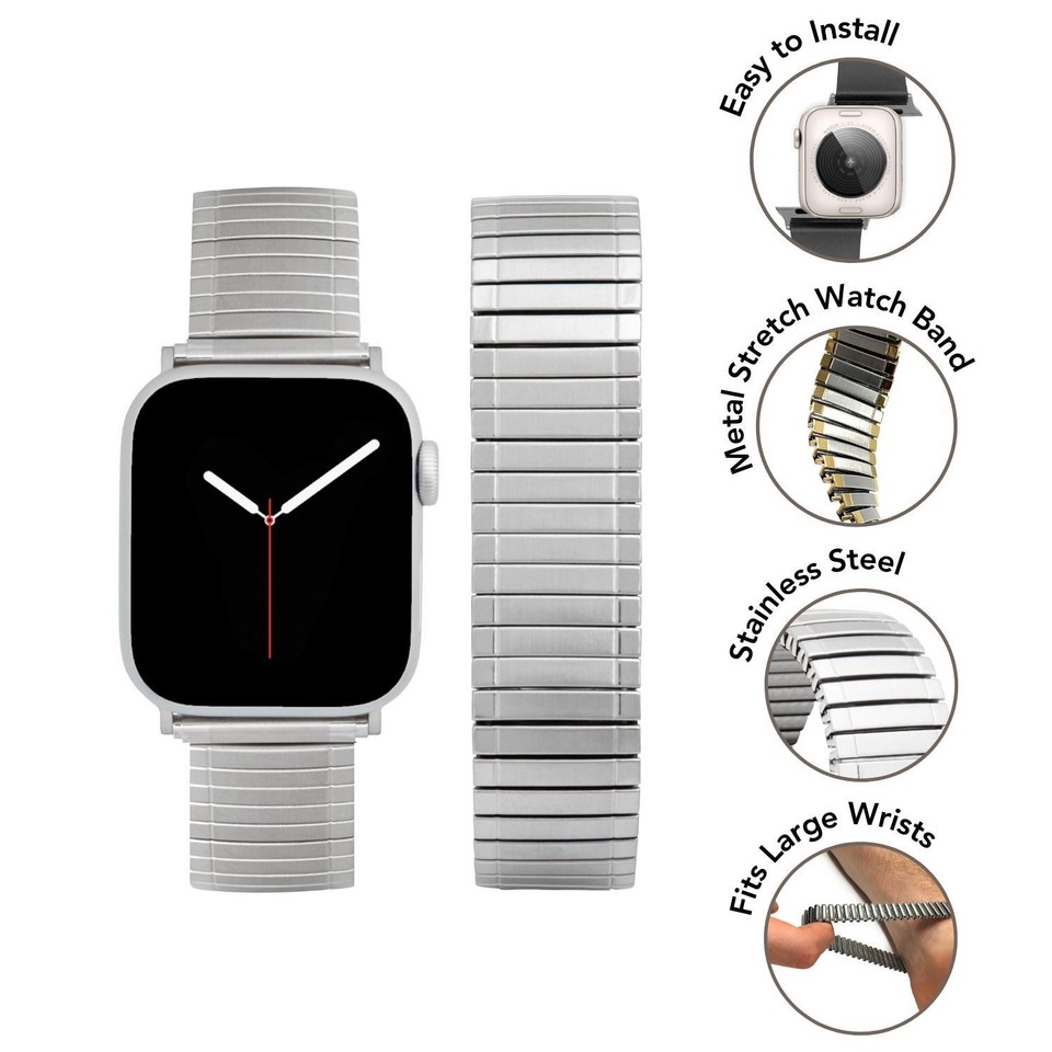 Metal Stretch Strap Expansion Strap for Apple Watch Band 42mm Series 11 ...