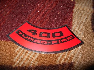 CHEVROLET 400 TURBO-FIRE TURBOFIRE AIR CLEANER TOP LID DECAL STICKER ...