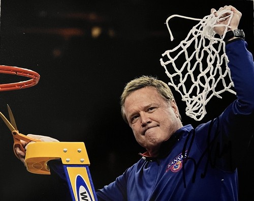 BILL SELF SIGNED 8x10 PHOTO KANSAS JAYHAWKS BASKETBALL COACH AUTOGRAPH ...