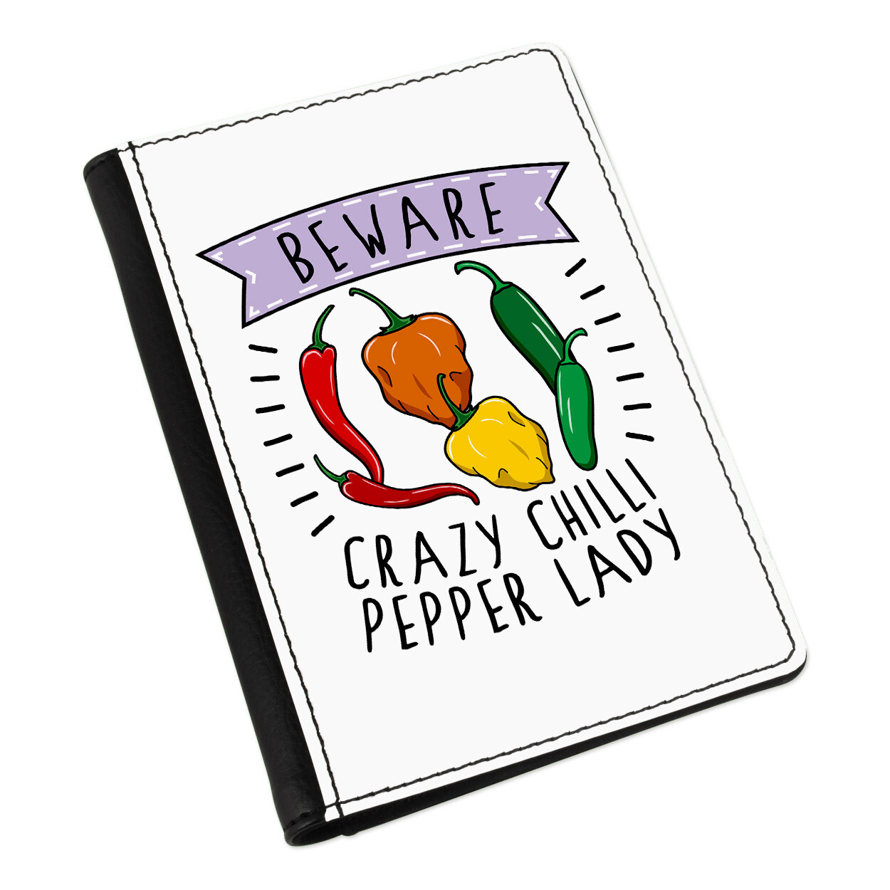 Beware Crazy Chilli Pepper Lady Passport Holder Cover Case Mum Mothers ...