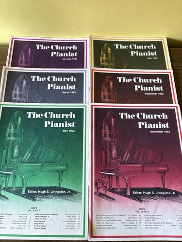 The Church Pianist LOT Of 6 1993 Piano Sheet Music Religious Devotional ...