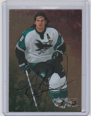 98-99 1998-99 BE A PLAYER MIKE RICCI GOLD AUTO AUTOGRAPH 270 SAN JOSE ...