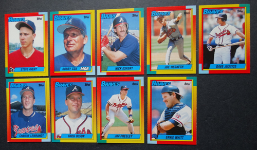 1990 Topps Traded Atlanta Braves Team Set of 9 Baseball Cards | eBay