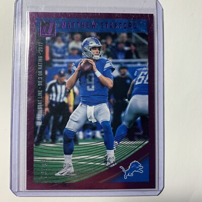 2018 Donruss Season Stat Line Purple Matthew Stafford 94 /99 | eBay