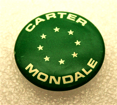 Jimmy Carter Presidential Stars Campaign Tin Litho Democratic Button ...