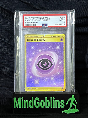 2023 POKEMON MEW EN-151 207 BASIC PSYCHIC ENERGY HYPER RARE PSA: MINT 9 ...
