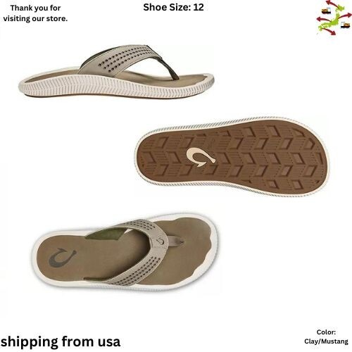 OluKai Men's Ulele Sandals-Color: Clay/Mustang, size 12 | eBay