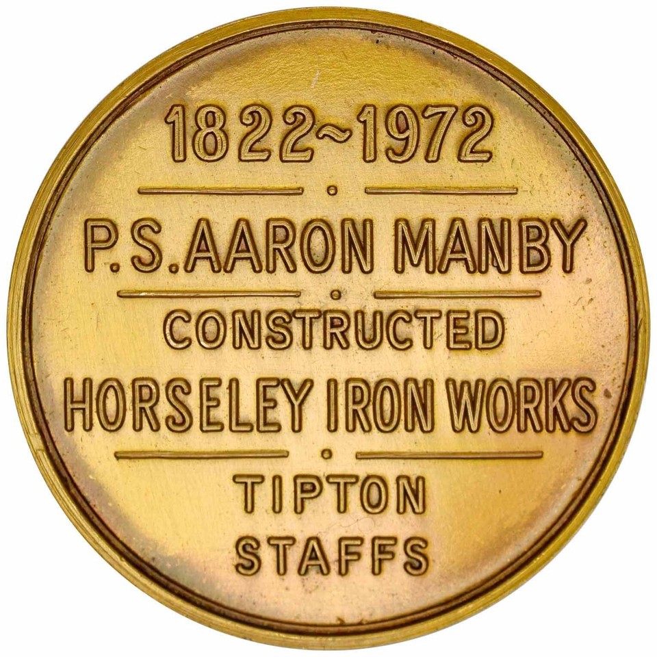 Medaglia 150° Costruzione Aaron Manby, Primo Piroscafo a Vapore in ...