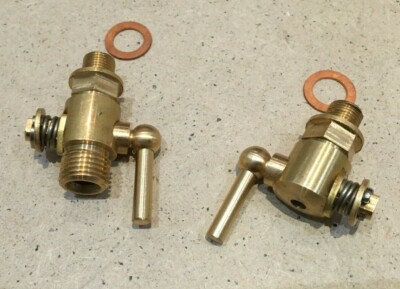 1 x Autovac Brass On / Off Tap & 1 x Autovac Brass Drain Tap. British ...